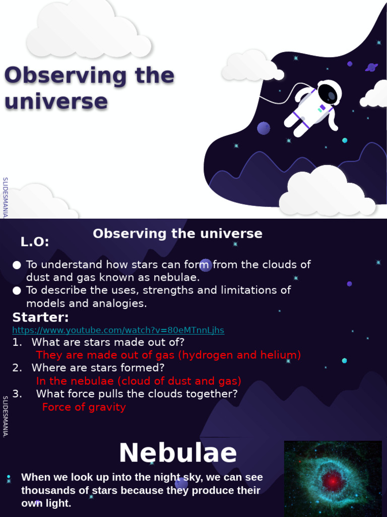 Observing the Universe (1) | PDF | Stars | Nebula