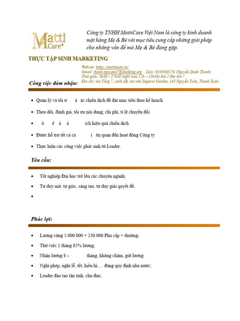 Matticare - Tts Marketing | PDF