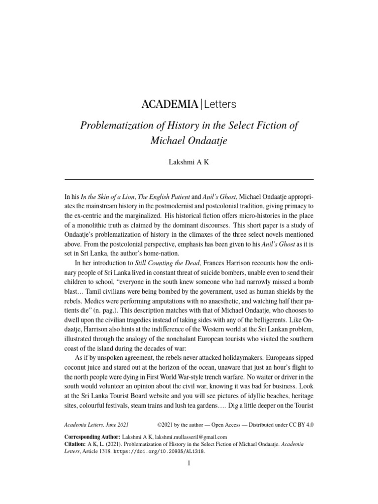 Problematization of History in The Selec | PDF