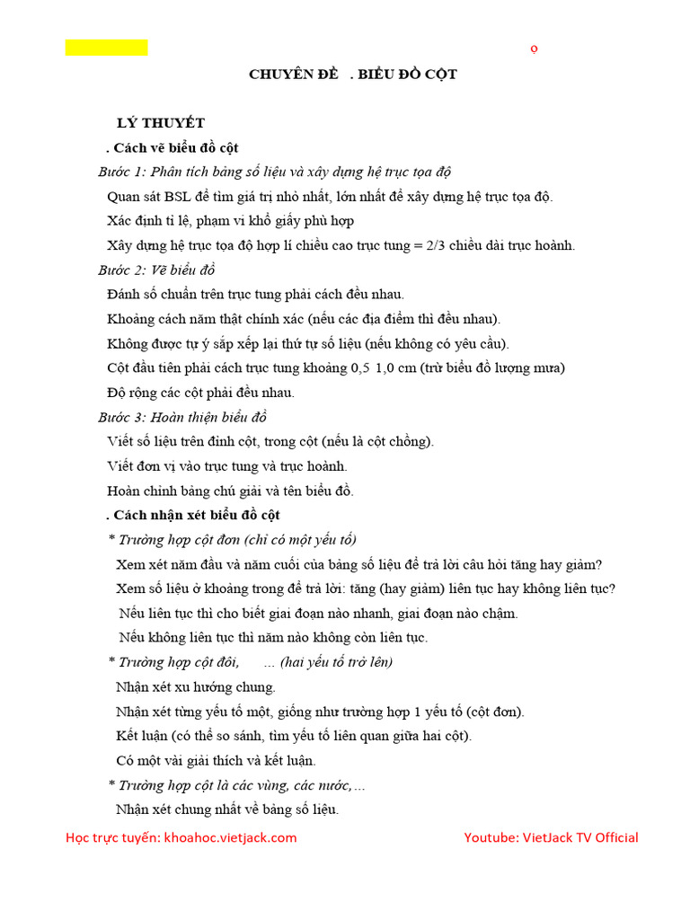 Bai Tap Ve Bieu Do Cot | PDF