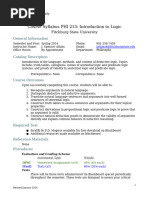 Symbolic Logic Course Syllabus 2014 | PDF | Interpretation (Logic) | Logic