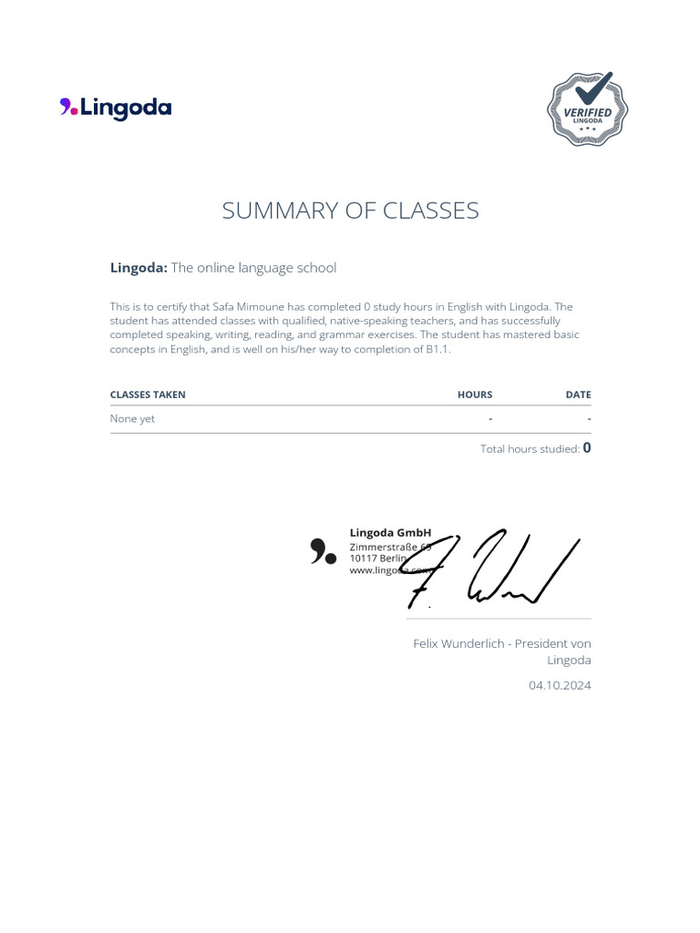 Attended Classes | PDF