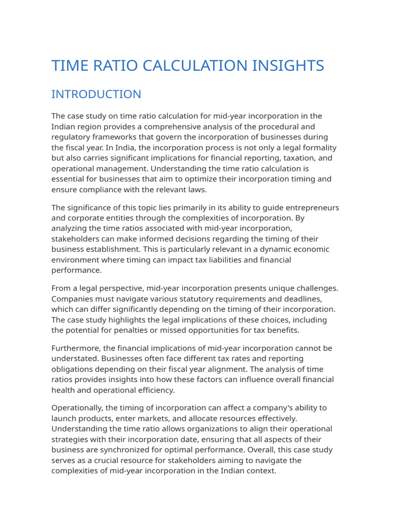 Time Ratio Calculation Insights | PDF | Methodology | Qualitative Research