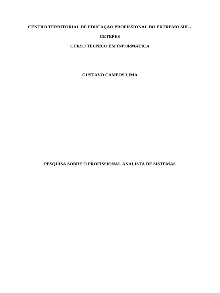 Modelo de PR Projeto | PDF