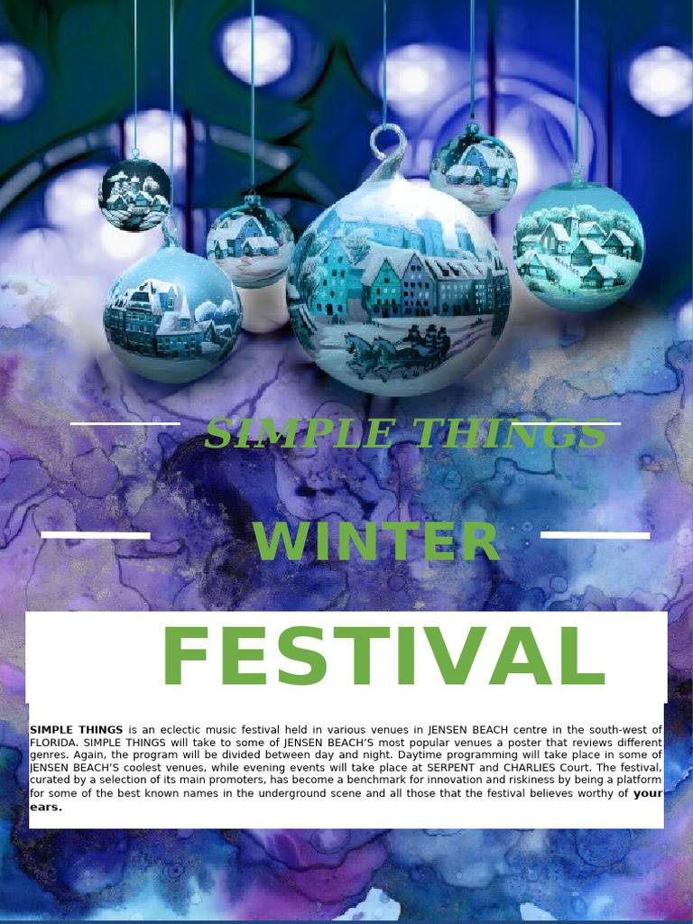 Festival Simple Things | PDF
