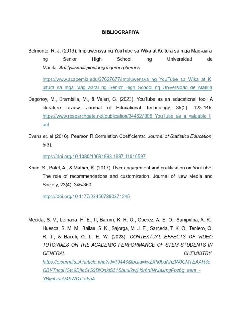 BIBLIOGRAPIYA | PDF