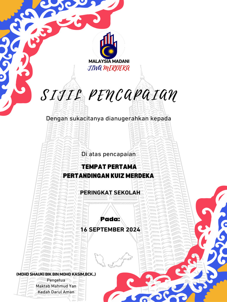 Sijil Kuiz Merdeka | PDF