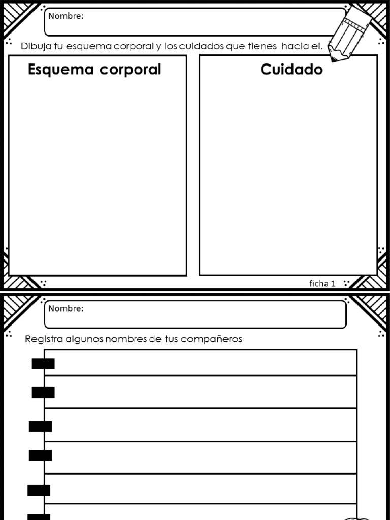 Fichas Didacticas Cuidado Del Cuerpo y La Salud | PDF