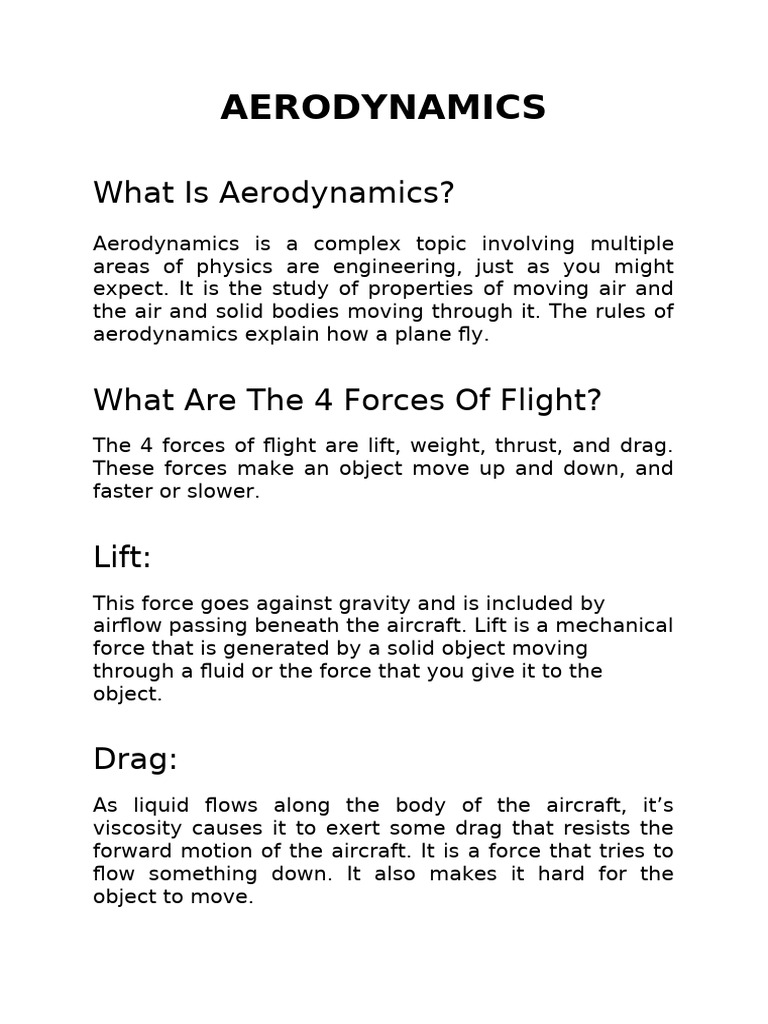 Aerodynamics | PDF