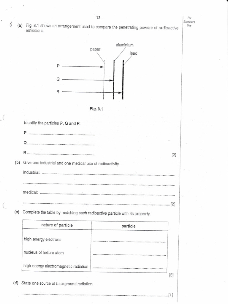 Bgcse Paper 3 Atomic Physics | PDF | Radioactive Decay | Nuclear Fission
