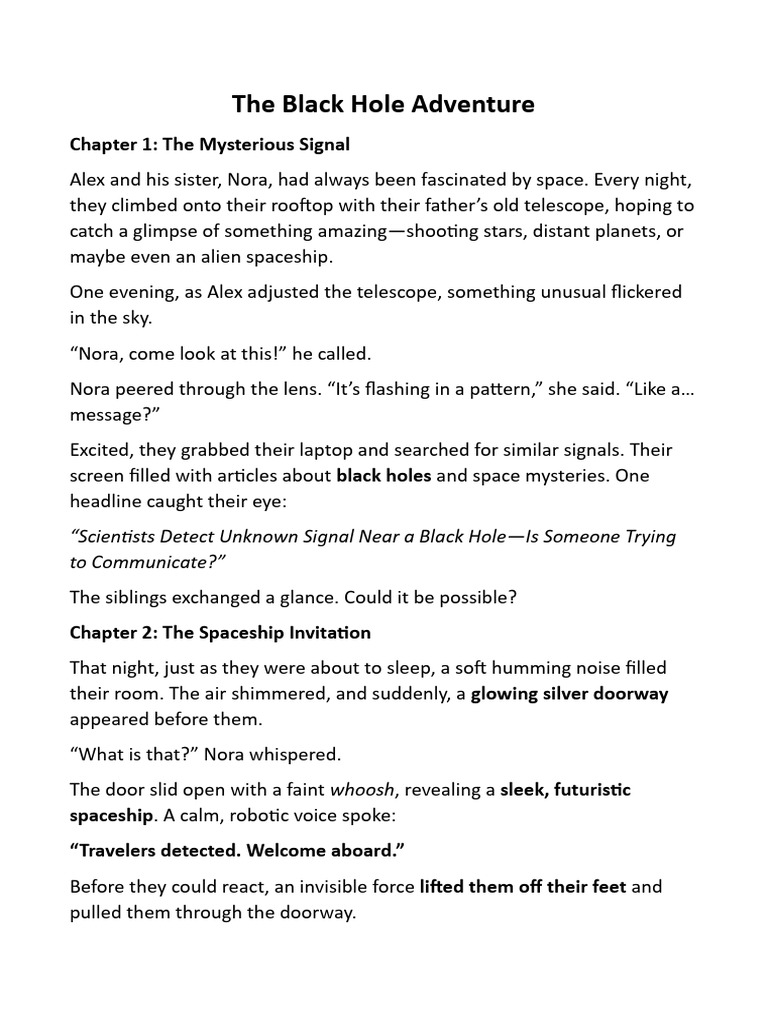 The Black Hole Adventure | PDF | Astronomy | Outer Space