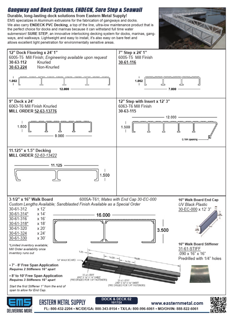 Aluminum Dock and Gangway Solutions | PDF | Pipe (Fluid Conveyance ...