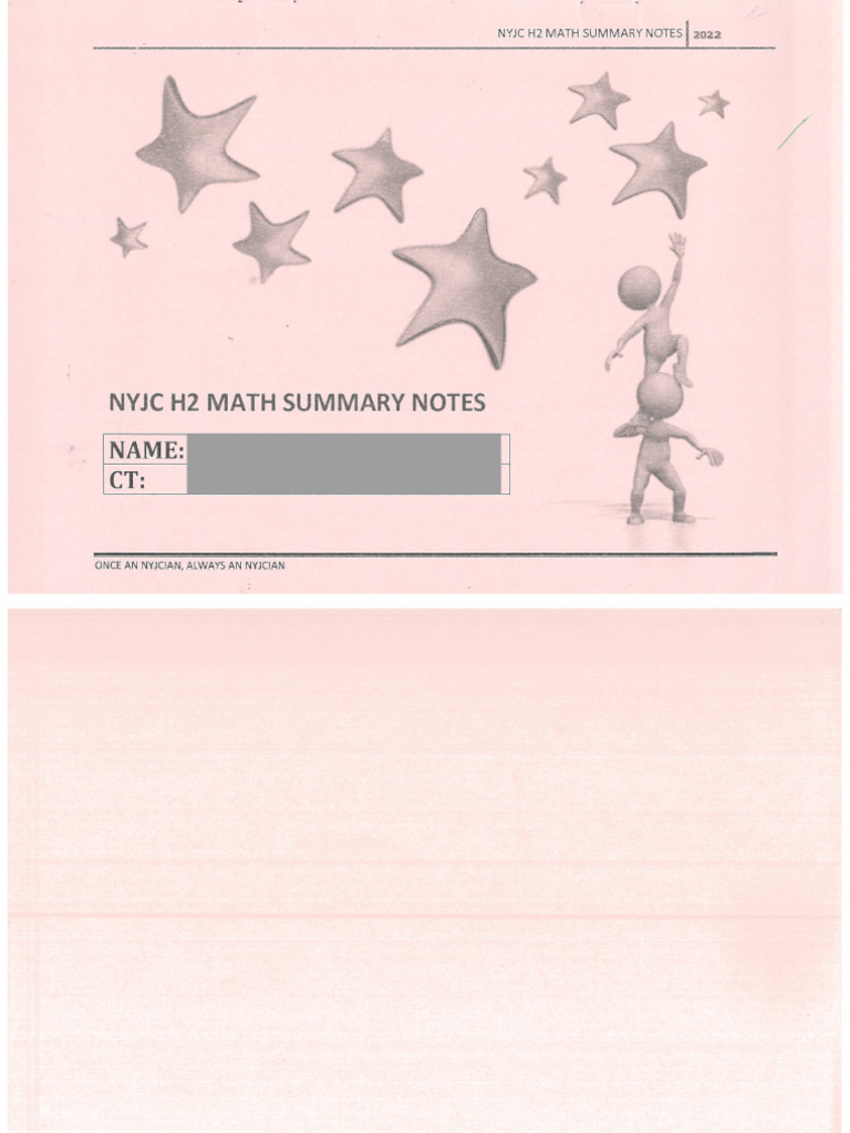 Nyjc Math Summary | PDF