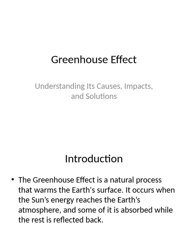 Greenhouse Effect | PDF