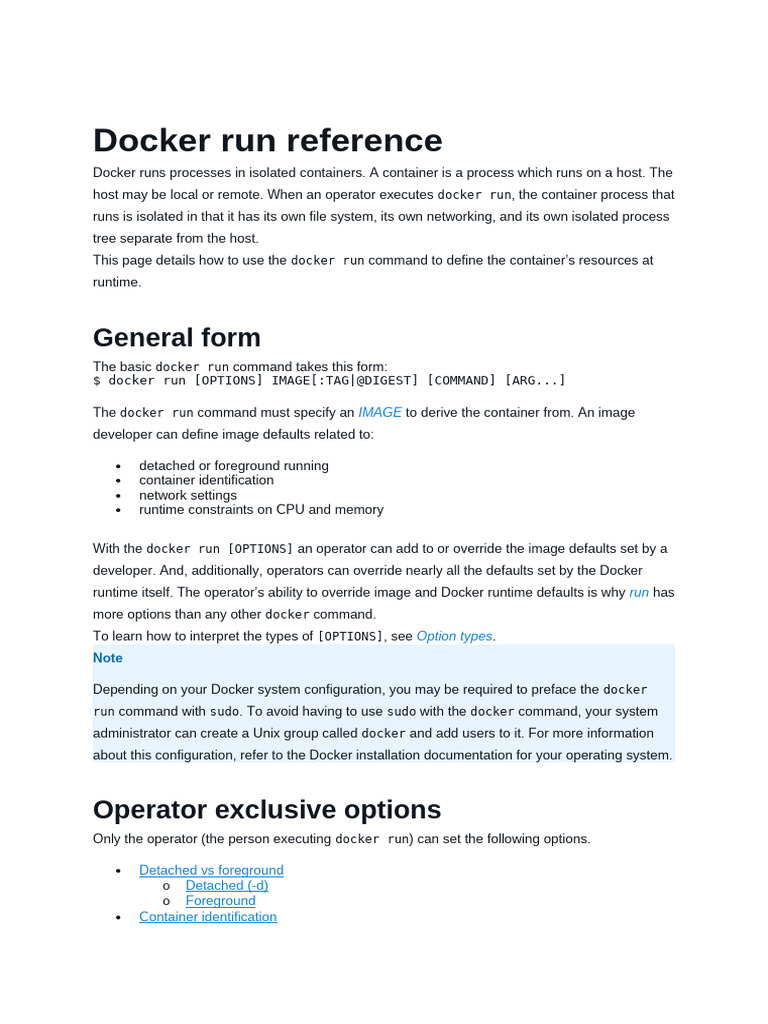 Docker Run | PDF | Computer Network | Central Processing Unit