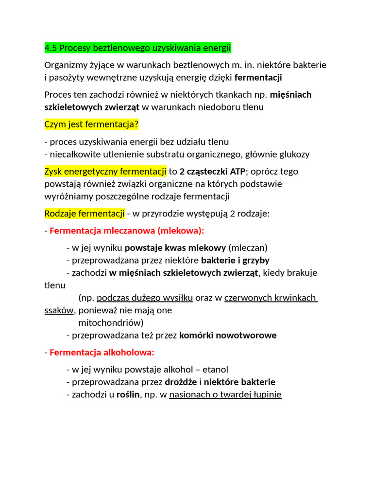 4.5 - Fermentacja | PDF