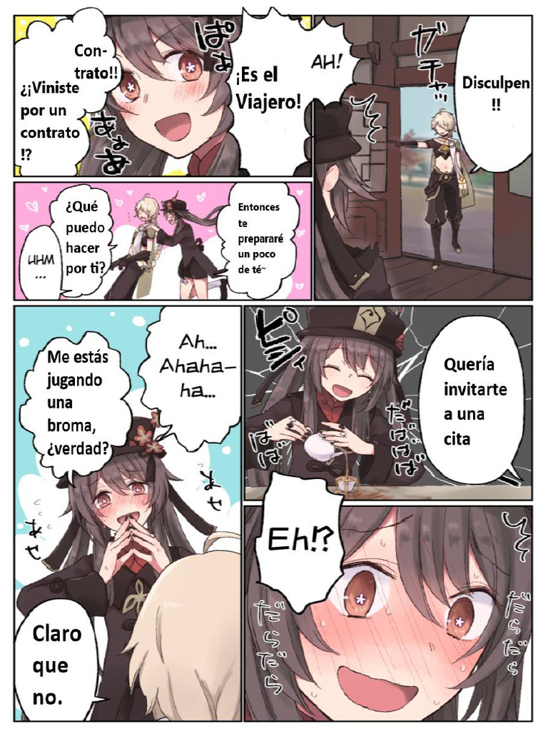 Aether X Hu Tao Comic ESP P1 | PDF