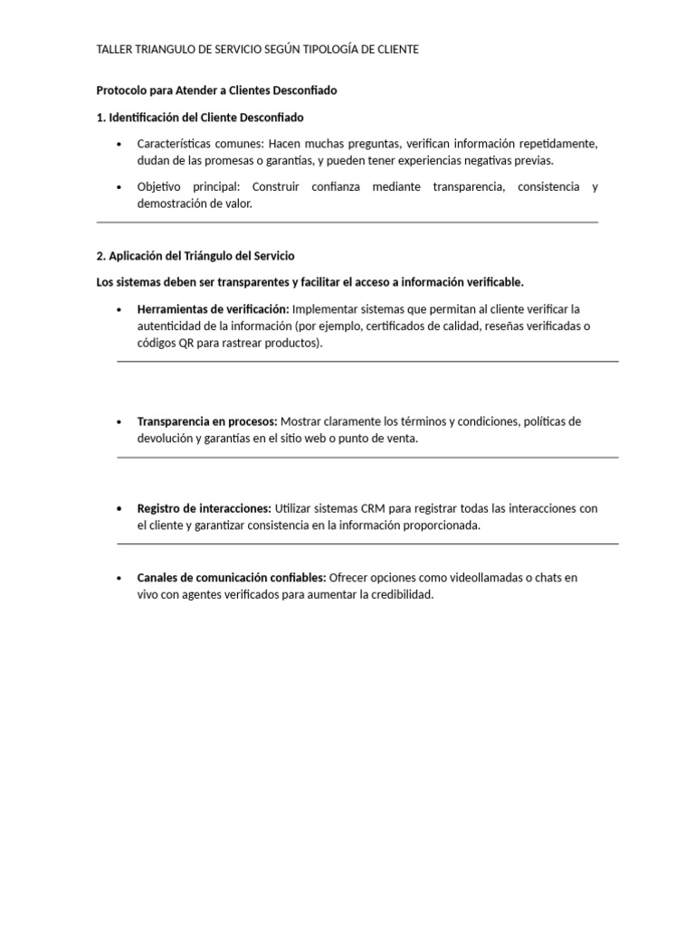 Protocolo para Atender A Clientes Desconfiado | PDF | Información ...