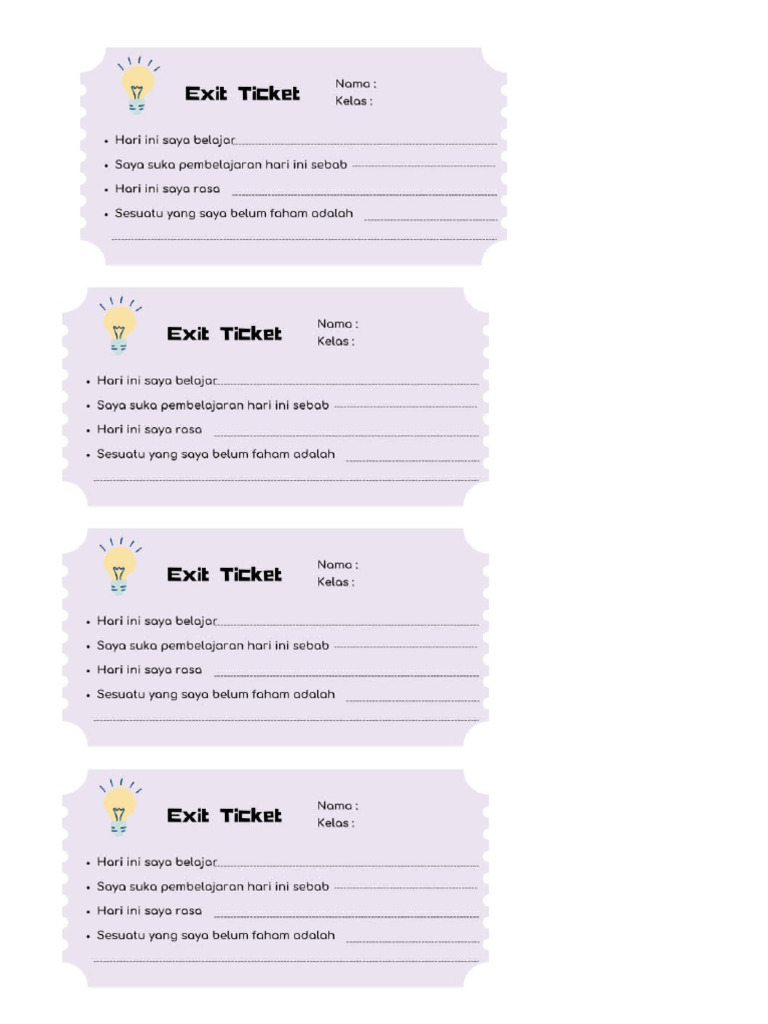 Exit Ticket | PDF