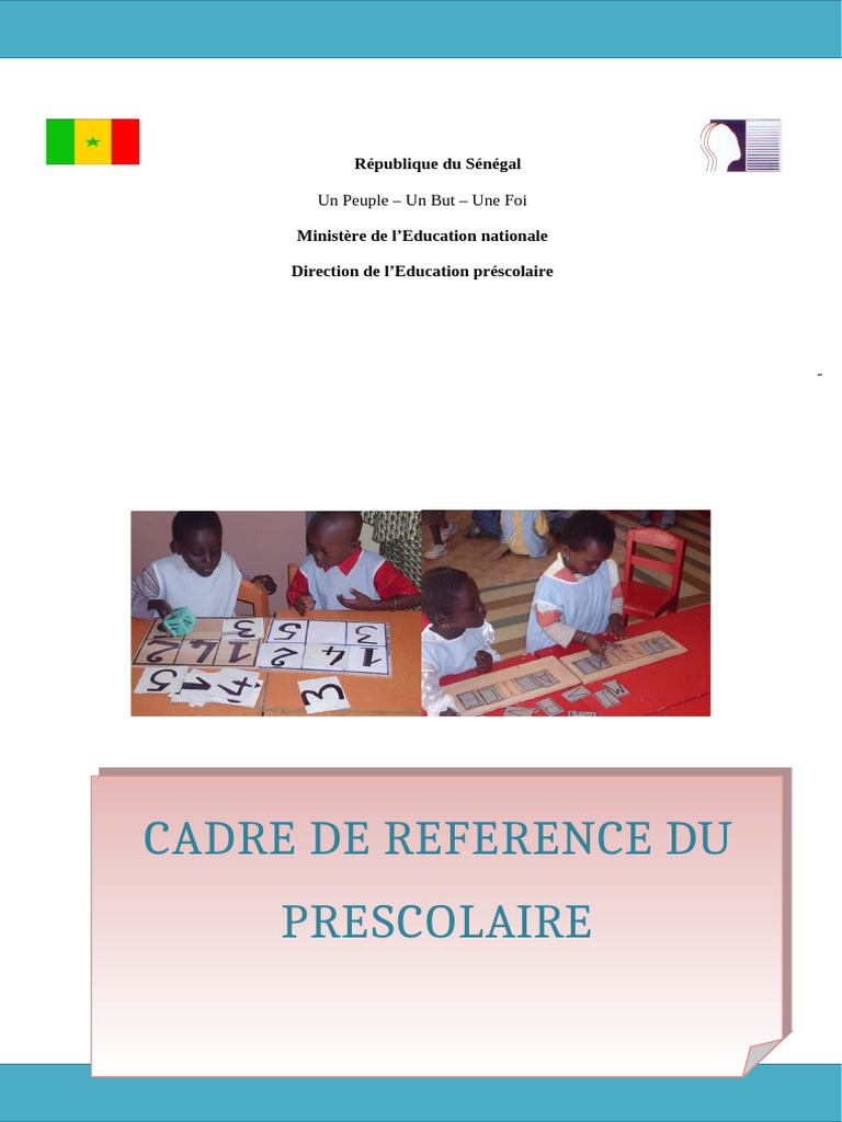 Cadre de Référence pour l'Éducation Préscolaire | PDF | UNESCO