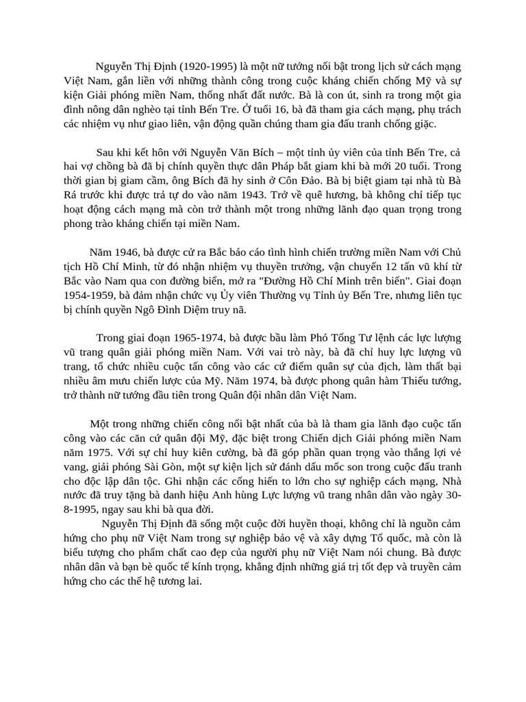 Ba Nguyen Thi Dinh | PDF