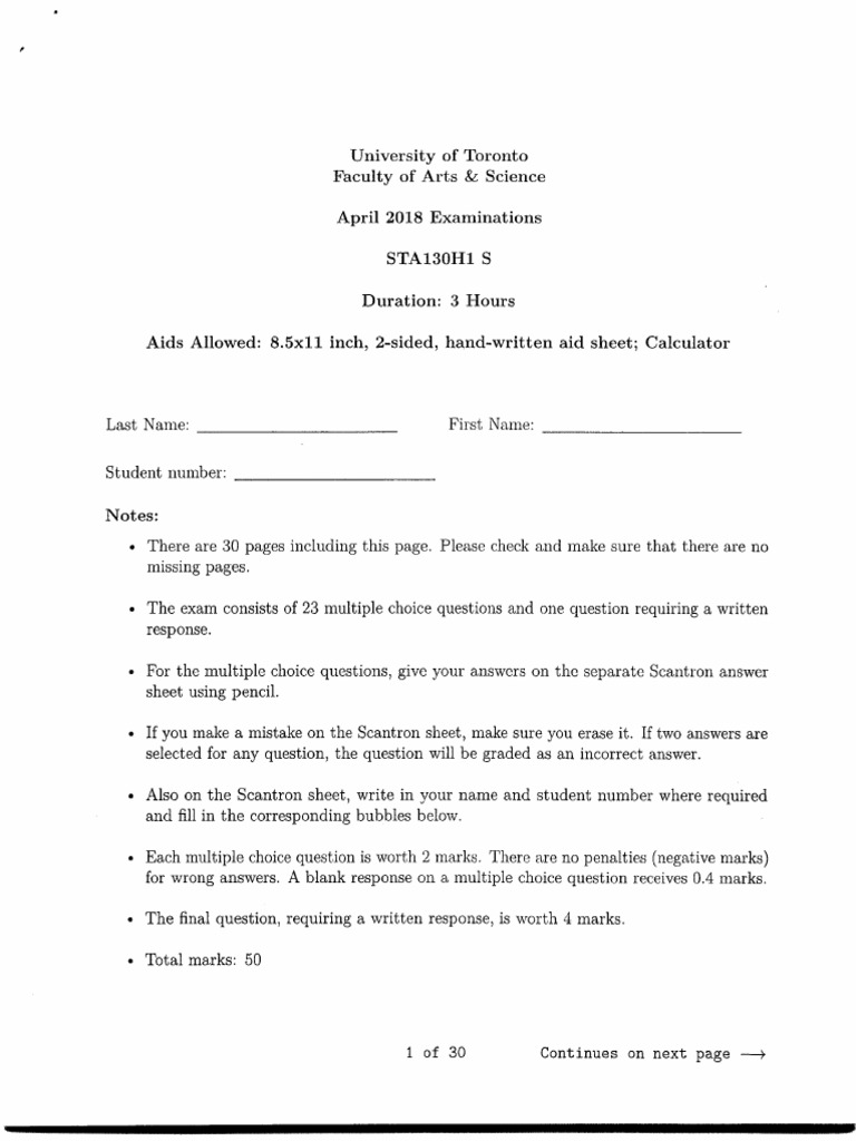 Stats Practice Exam | PDF