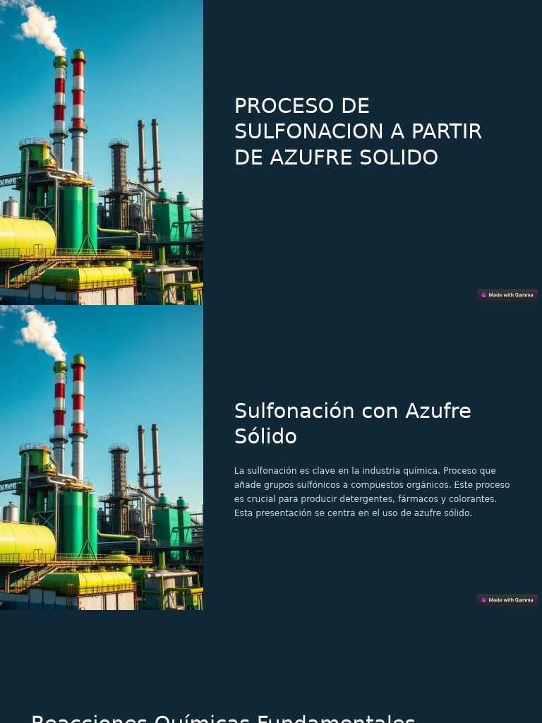 Sulfonacion Con Azufre Solido | PDF | Dióxido de azufre | Catálisis