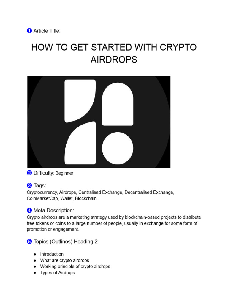 HOW TO GET STARTED WITH CRYPTO AIRDROPS | PDF | Cryptocurrency | Phishing