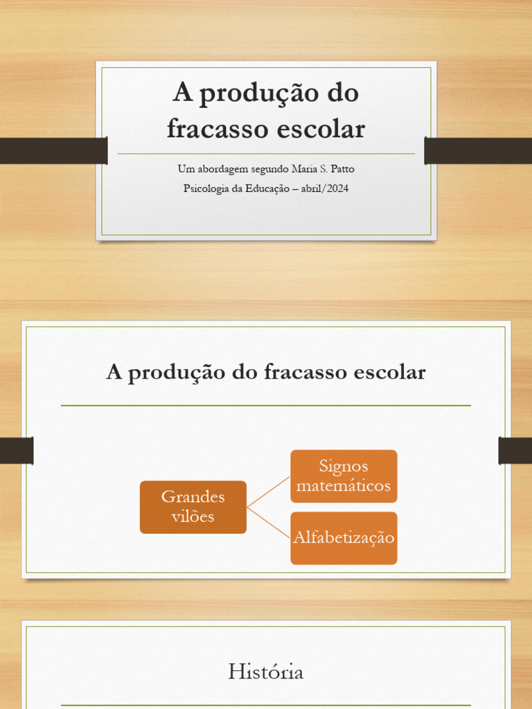 Entendendo o Fracasso Escolar: Patto | PDF | Psicologia | Pedagogia
