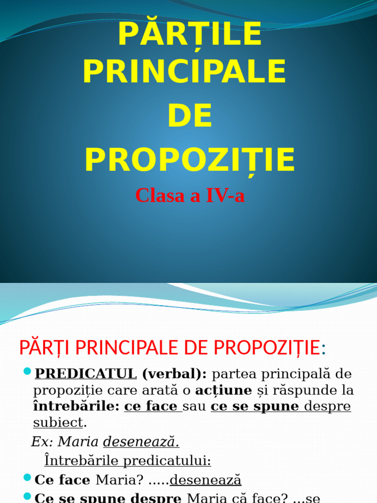 Parti de Propozitie | PDF