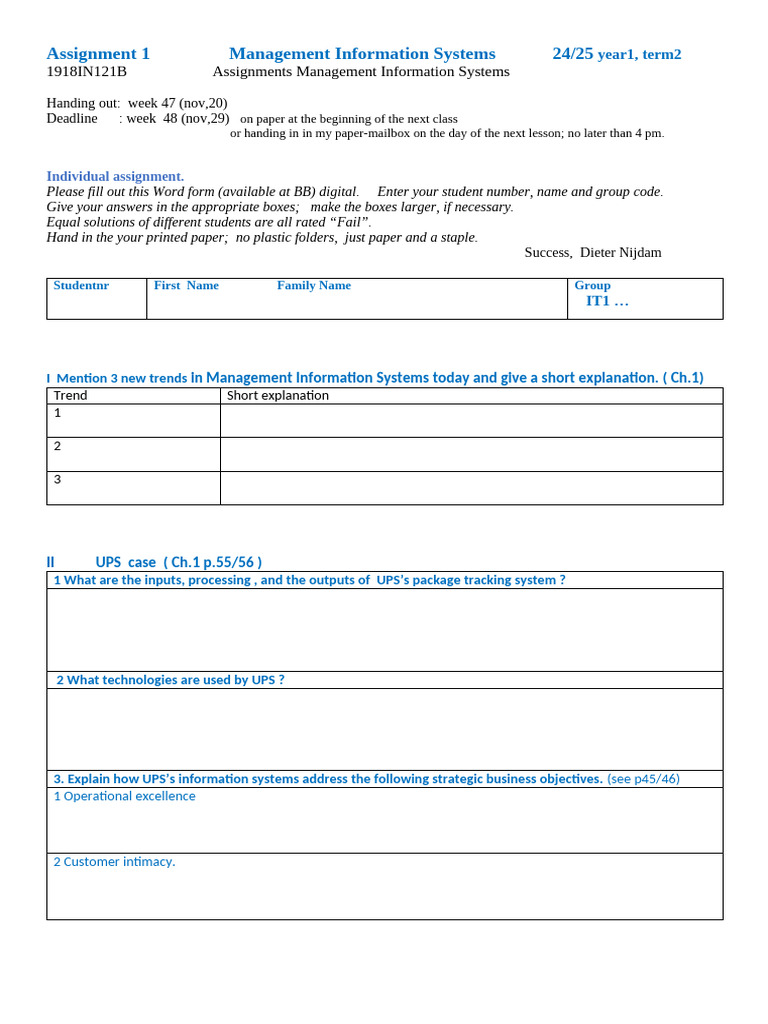 Management Information Systems Assignment 1 | PDF