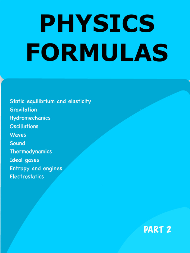 Physics Formulas Part 2 | PDF | Waves | Gases