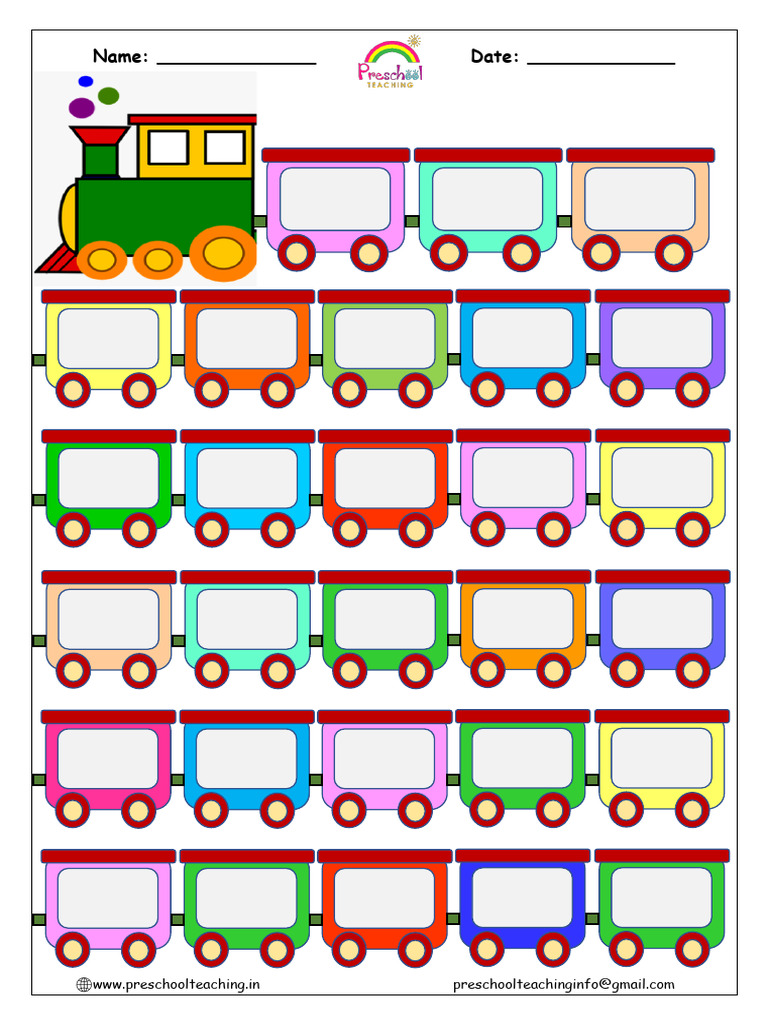 Reusable Train Worksheet 3 | PDF
