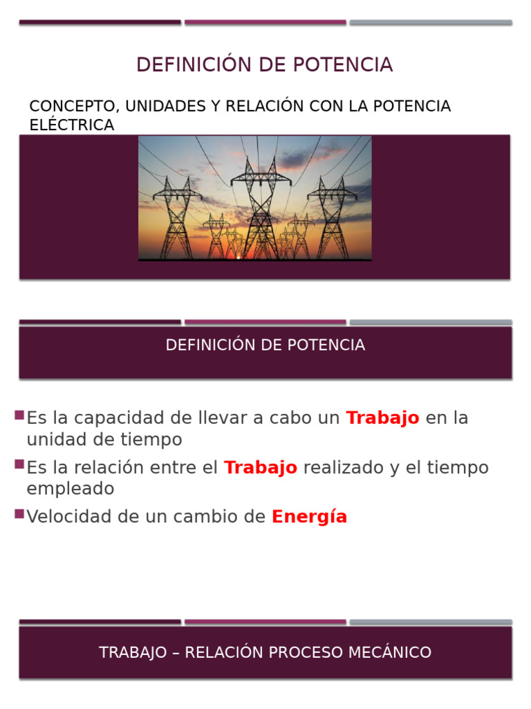 1.1 Definición Potencia - Conceptual | PDF | Energia electrica ...