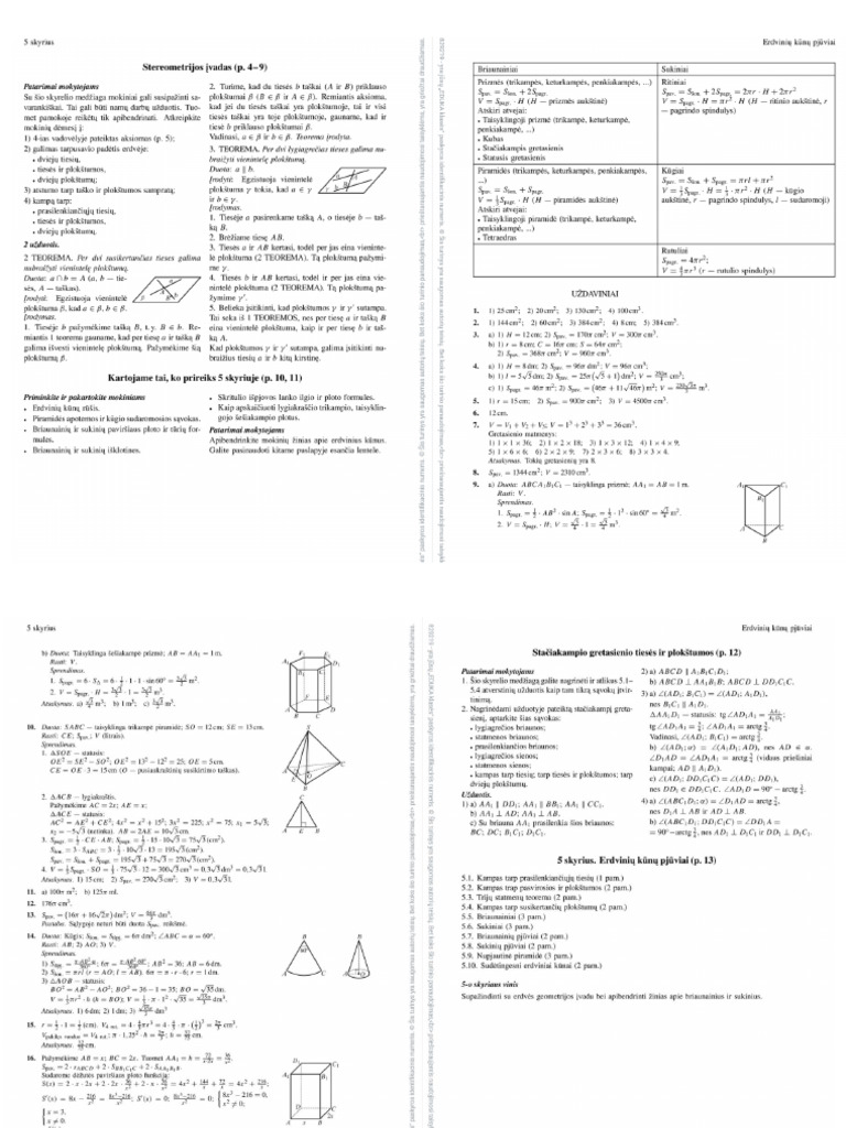 STEREOMETRIJA | PDF