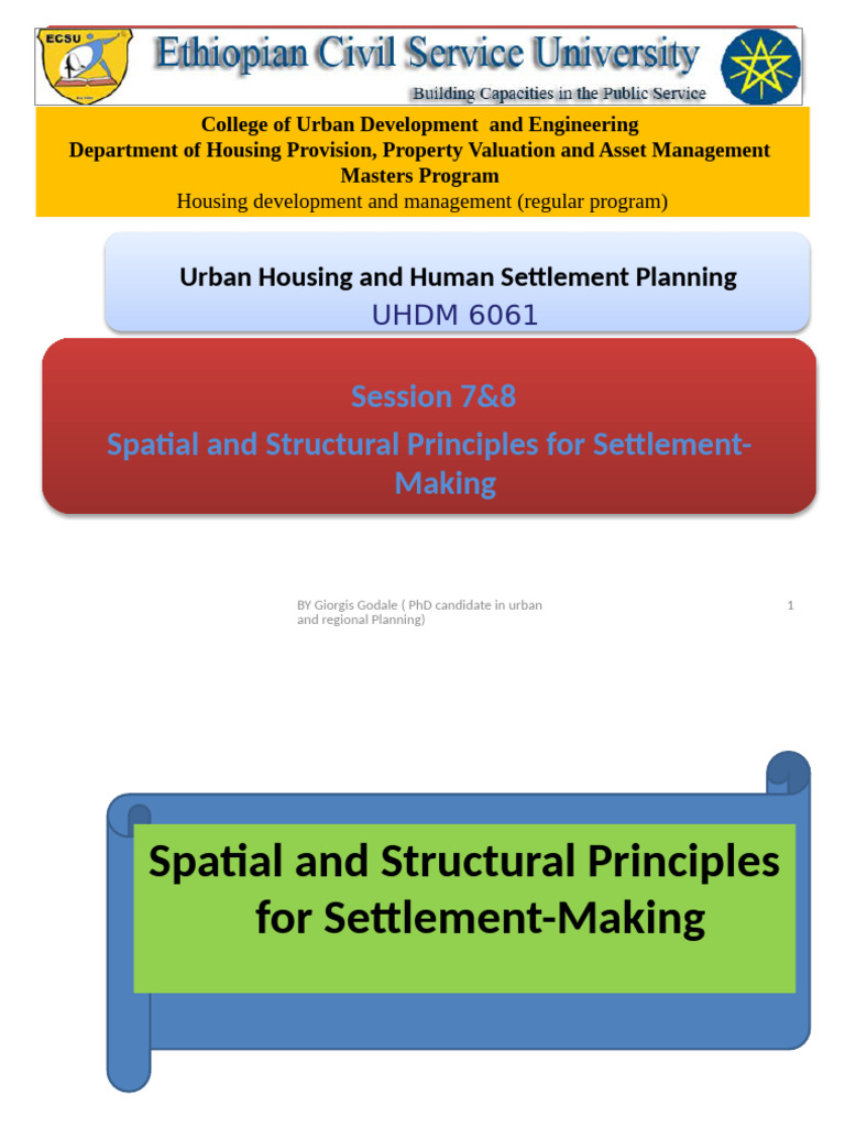 05 Presetation Five Structural and Spatial Principles of Settlement Making | PDF | Water ...