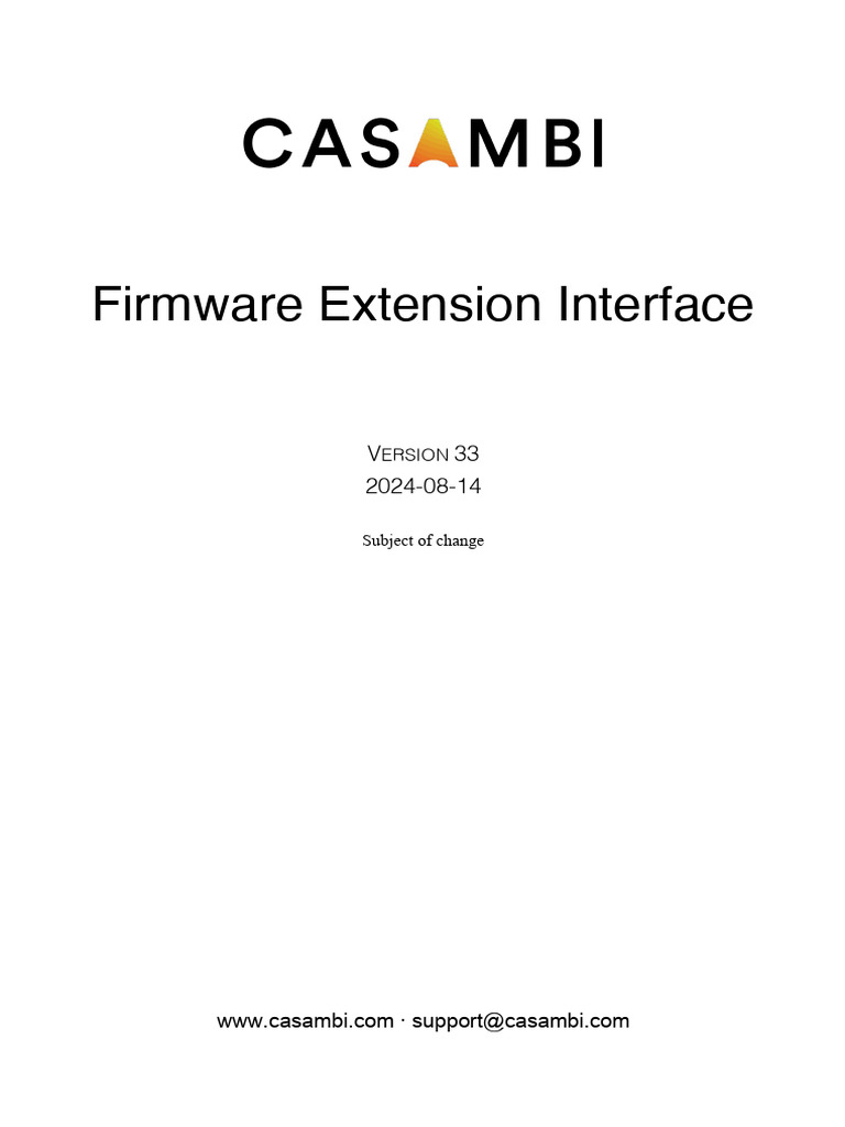 Casambi Firmware Extension Interface v33 | PDF | Computer Science ...