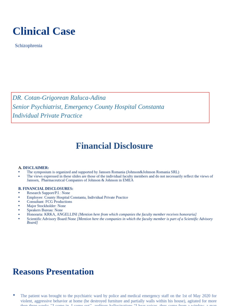 Schizophrenia Case Study Analysis | PDF | Mental Disorder | Borderline ...