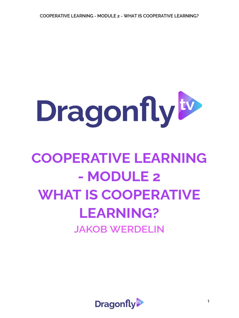 Cooperative Learning - Module 2 by Jakob Werdelin - Docx - 1689930367826 | PDF | Learning ...