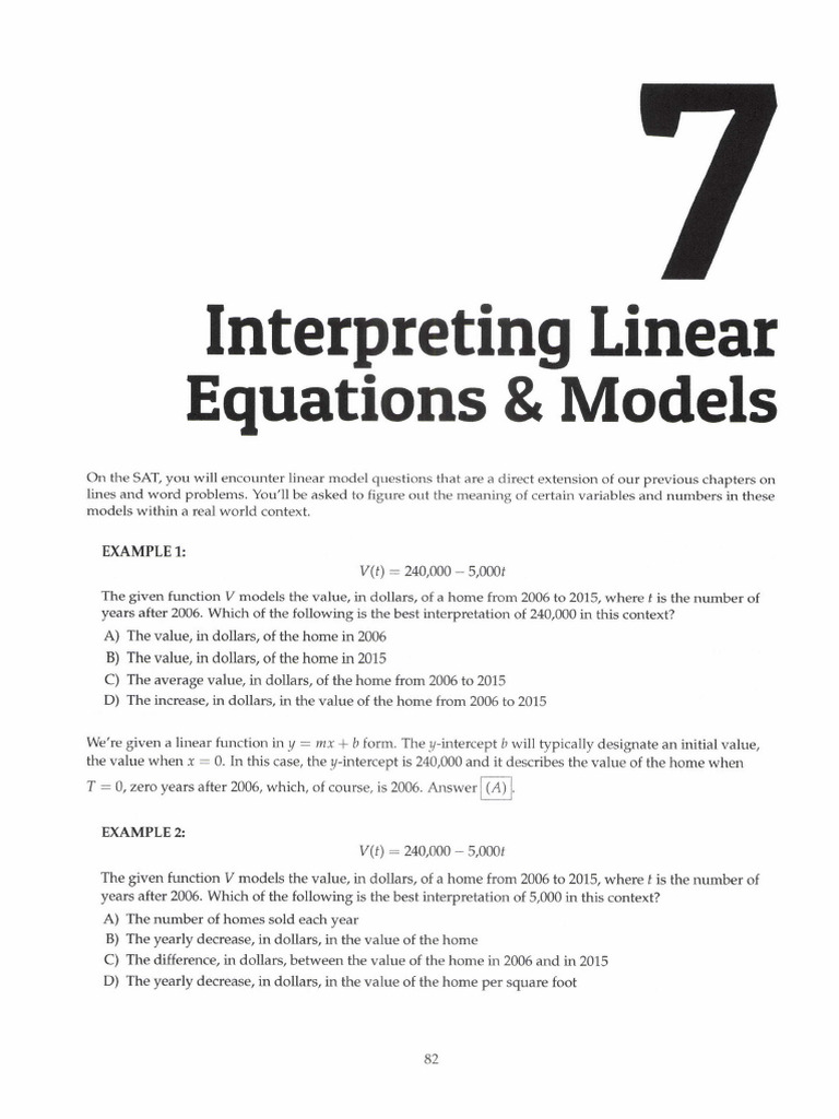 Interpreting: Equations Models | PDF | Equations | Linear Regression