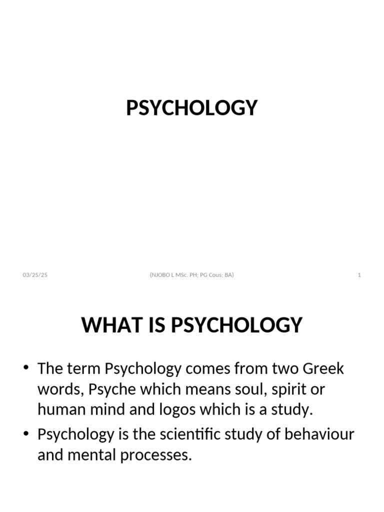 Psychology An Introduction | PDF | Unconscious Mind | Psychology