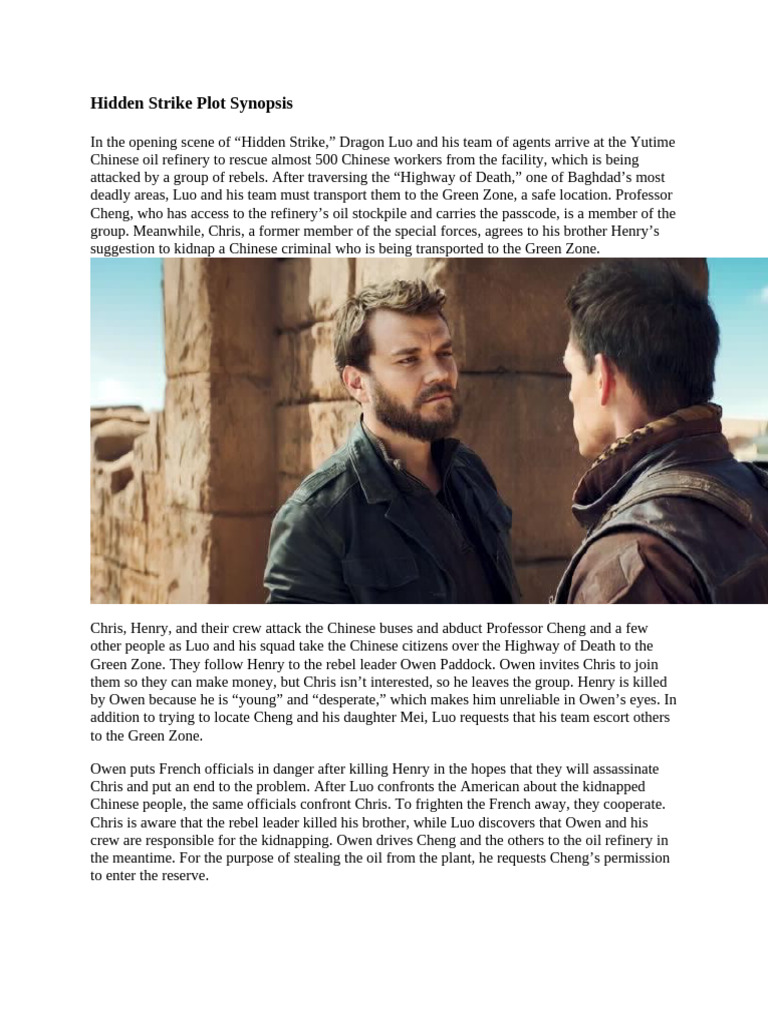 Hidden Strike Plot Synopsis | PDF