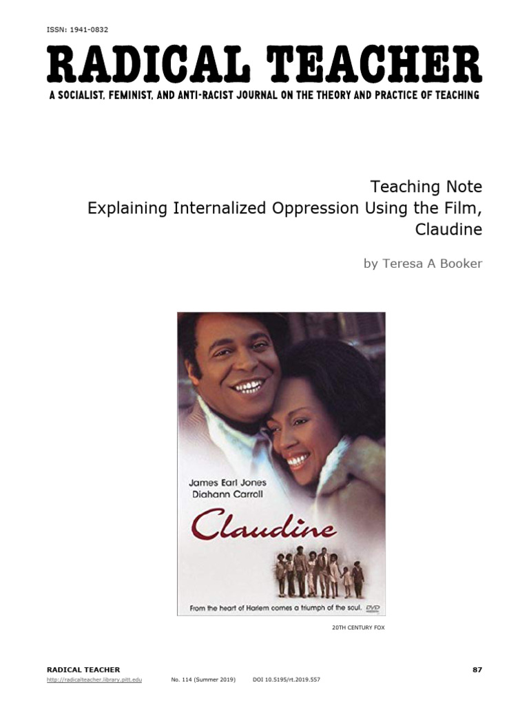 Internalized Oppression in Claudine Film | PDF | Social Psychology