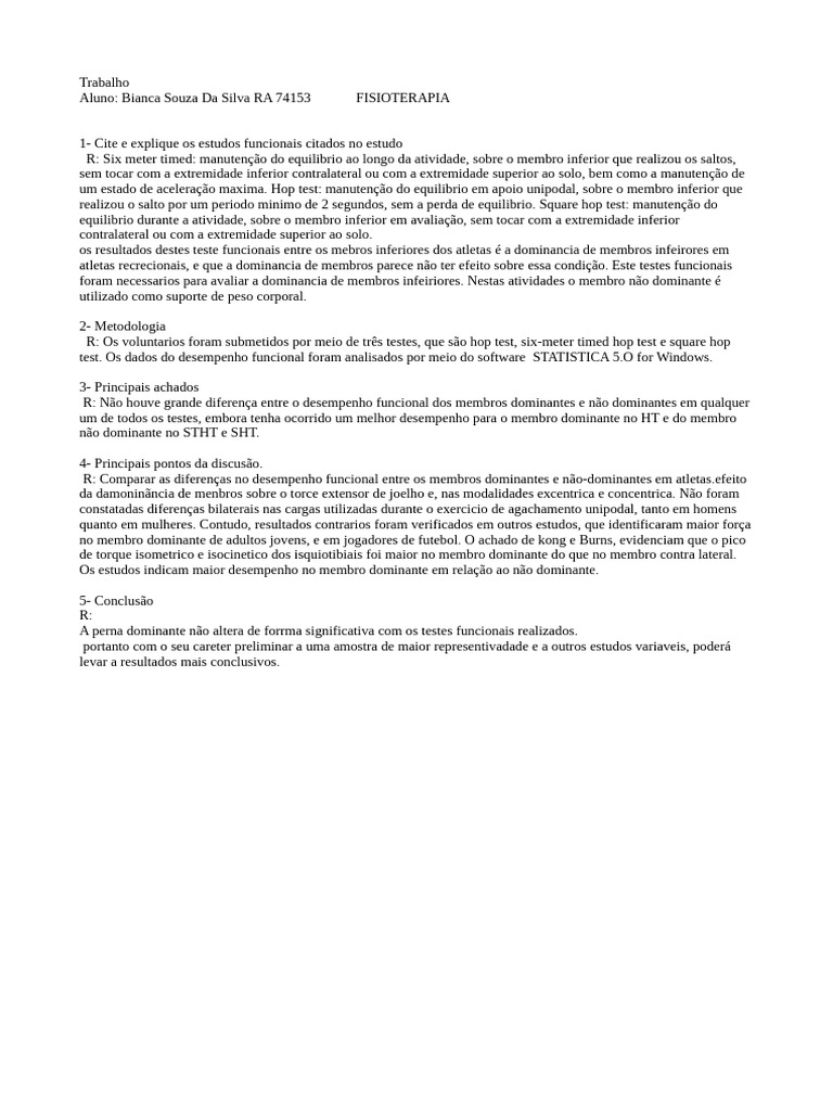 Trabalho Bianca | PDF