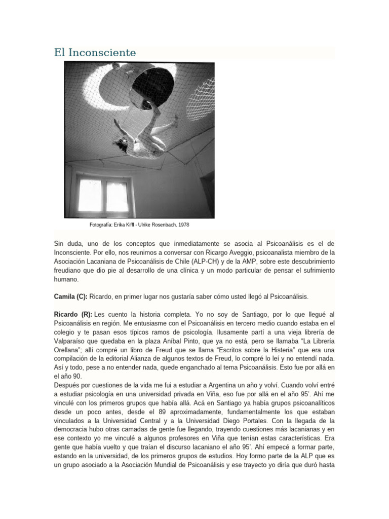 El Inconsciente EntreVistas | PDF | Jacques Lacan | Psicoanálisis