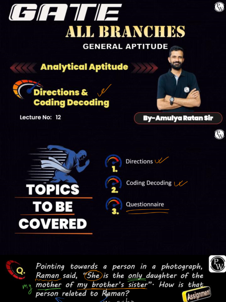 Directions & Coding Decoding NOTES | PDF Directions & Coding Decoding NOTES | PDF