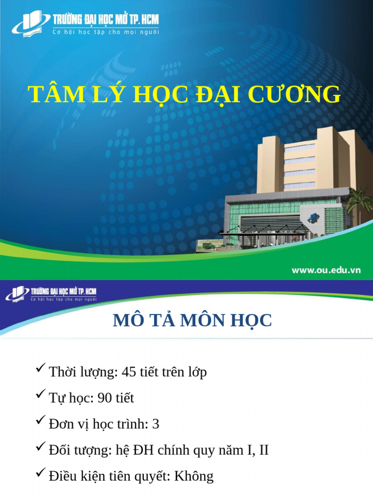 CHUONG 1 - KHAI QUAT VE TAM LY HOC DAI CUONG | PDF