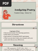 ANALYSIS OF THE POEM A FREEDOM SONG Marj | PDF | Poetry | Stepfamily