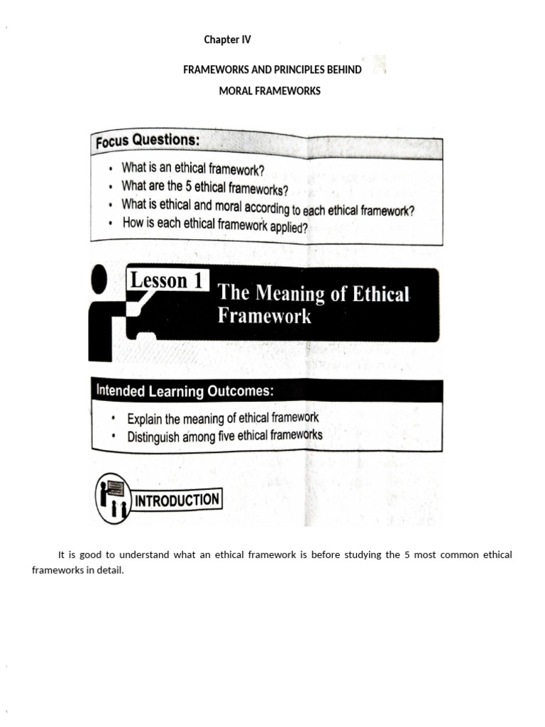 Chapter 4 - Ethical Frameworks | PDF | Virtue | Natural Law