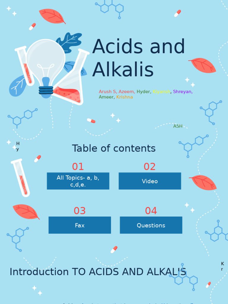 Ch. 10 - Acids and Alkalis | PDF | Sodium Bicarbonate | Acid